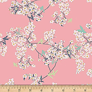 Art Gallery Fabrics Art Gallery Pandalicious Yinghua Cherrylight Fabric, Pink