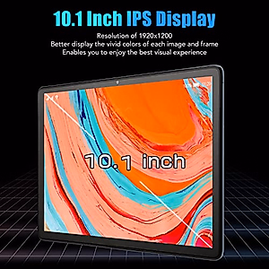 10.1 Inch HD Tablet, 4G LTE Tablet 2.4G 5G WiFi Dual Camera US Plug 100‑240V Octa Core for Home (Blue)