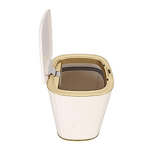 Tyenaza Automatic Trash Can,15L Waterproof Touchless Automatic Motion Sensor Trash Can, Slim Smart Trash Can, Rechargeable with Lids for Home Bedroom Office