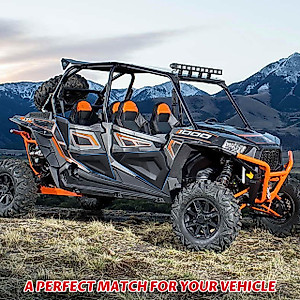 SAUTVS Lower Door Panels for Polaris RZR XP4 1000, 4 Seater Lower Half Door Inserts with Built-in Metal Frame for 2014-2023 Polaris RZR XP 4 1000 Turbo S 900 EPS(4 Doors, Replace #2879942)
