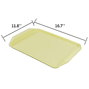 Obstnny 4-Pack Plastic Fast Food Serving Trays, Rectangular Serving Trays