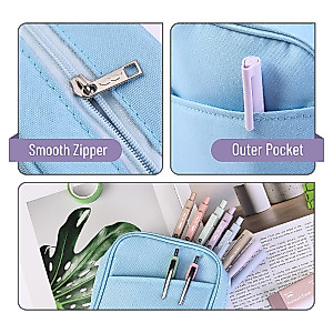 Mr. Pen- Large Capacity Pencil Case, Blue, Standing Pencil Pouch, Pencil Bag, Pen Case, Pen Pouch, Pen Bag, Pencil Pouches, Pencil Bags, Cute Pencil Case Pouch, School Pencil Case Cute