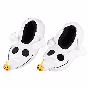 The Nightmare Before Christmas Zero Dog Character Slipper Socks with No-Slip Sole For Women Men (Medium)