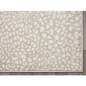 Abani Beige Cheetah Print Area Rug Rugs, Arto Collection - Contemporary Durable Accent Rug (2'x3')