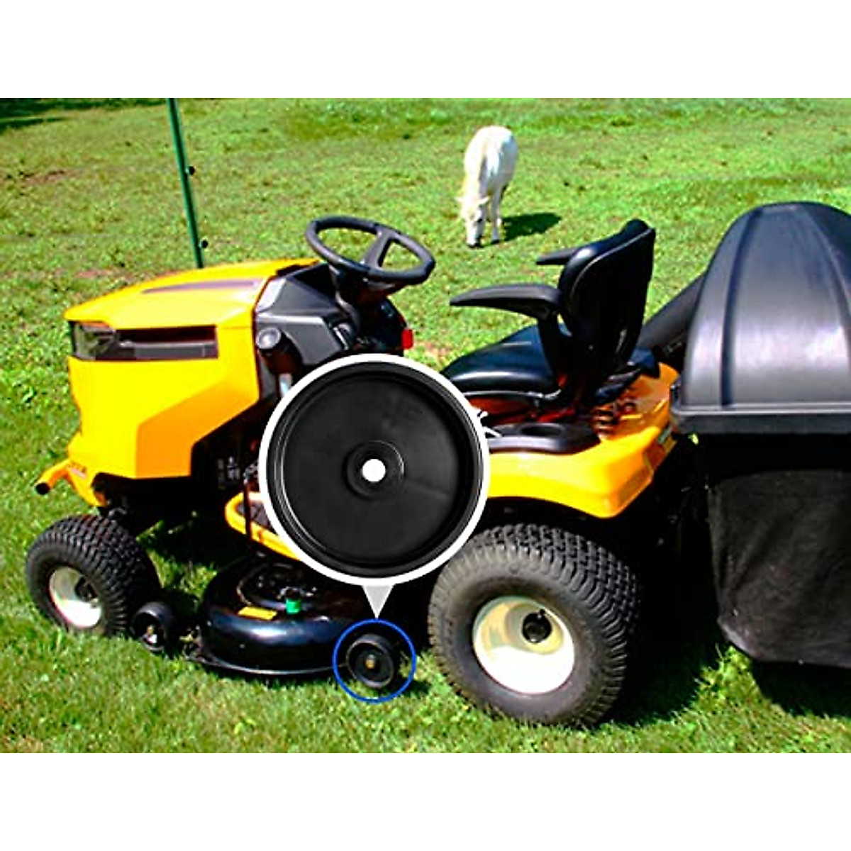 734-0973 Deck Wheel for Cub Cad et Riding Mower, 2 Pack 112-0337 Rear Deck Roller Wheels for Cad XT1-LT46 LT1042 LT1045 Craftsman T240 Lawn Tractor, MTD 42" 46" Deck Lawn Mower