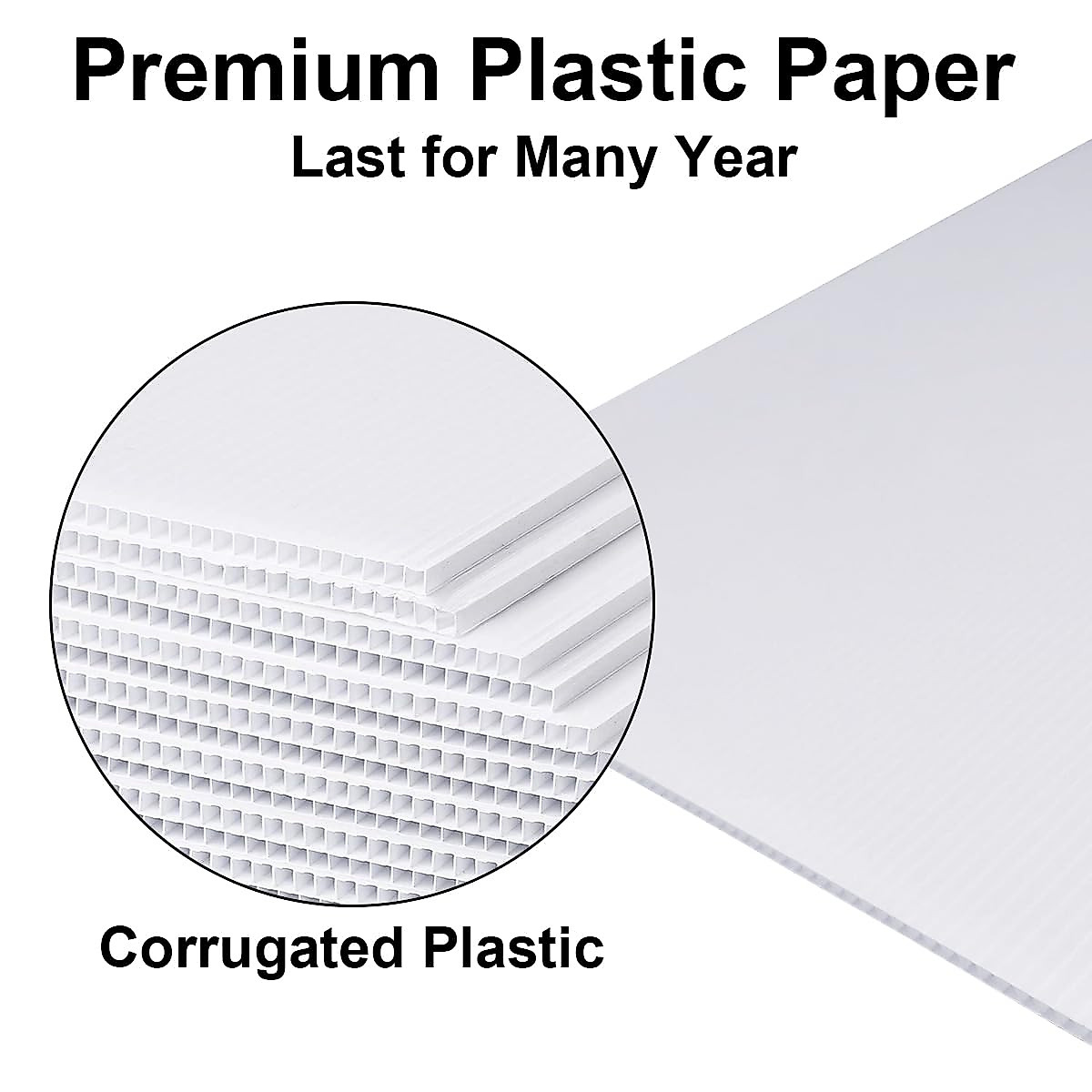 15PCS Blank Yard Signs 13" x17" - Garden Lawn Sign with Stakes - Waterproof DIY Poster Board Signs for Rent, Garage Sales, Open Houses, Guidepost, Birthday and Graduation Decorations-13in x 17in