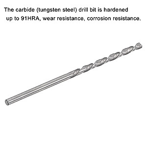 uxcell Solid Carbide Twist Drill Bits 2mm, Metric Left Hand Spiral Flutes Straight Shank Tungsten Steel Drilling Tool for Stainless Steel Alloy Metal