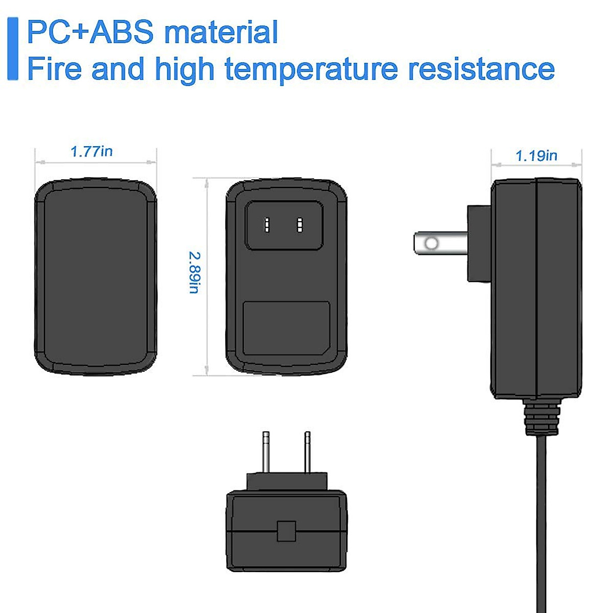 Twinsun 24V 1A DC Power Supply Adapter, AC 100V-240V to DC 24 Volt 1000mA 800mA 500mA 200mA Charger, 5.5mm x 2.1mm Plug for Nail Lamp, Security Camera, Air Cleaner, Massage Gun, Mini Printer.