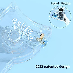 esLife Body Tape Measure 60" [Clip-Lock & Eject Release & Retract] 150cm, Self Measuring Tape Accurate for Tracking Weight Loss, Tailoring, Crafts, Item Measurement