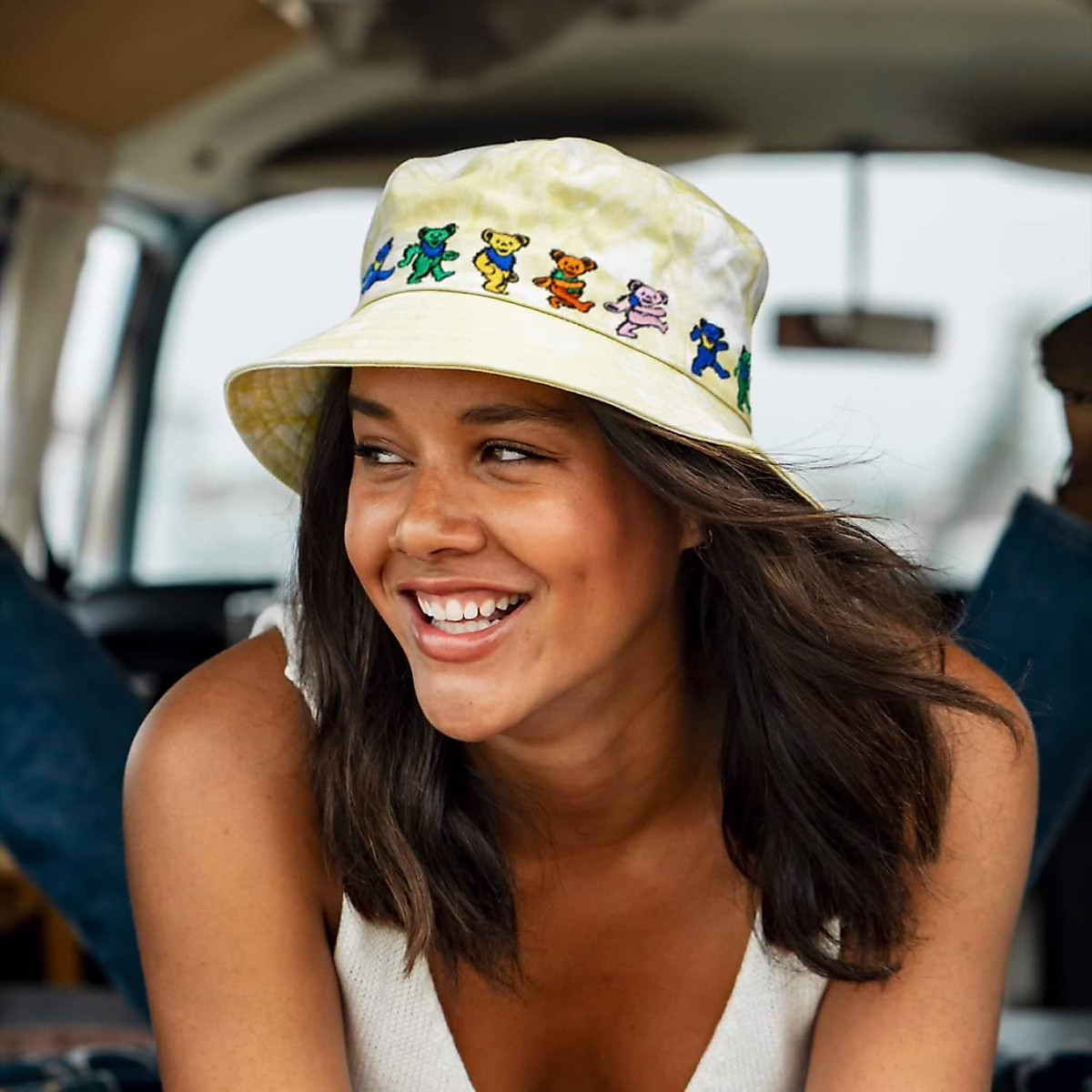 Peter Grimm, Grateful Dead Bucket Hat, Unisex (Teddy Bucket) Yellow