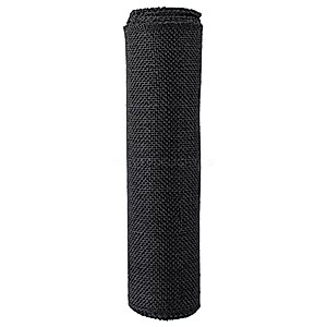 CleverDelights 9" Black Burlap Roll - Finished Edges - 5 Yards - Jute Burlap Fabric