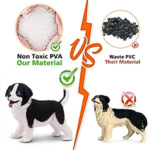 EYSCOTA 12PCS Dog Figurines Playset, Realistic Detailed Plastic Puppy Figures, Hand Painted Mini Dog Figures Toy Set Cake Toppers Birthday Easter Eggs Gift for Kids Toddlers