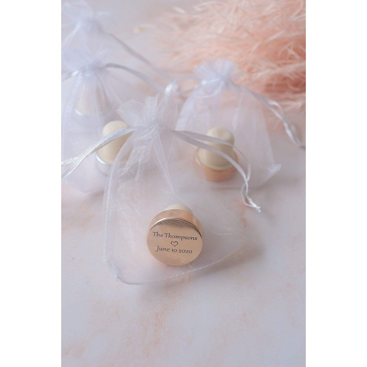 Custom wine bottle stopper for party favors, personalized engraved wedding gifts set, house warming gift new home, It's wine o clock, wedding favors for guest in bulk