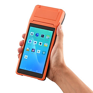 BISOFICE POS Receipt Printer, Android 8.1 OS Mobile POS, 58mm Receipt Printer, 5.45" Touch Screen PDA Printer Supports 3G WiFi BT4.0 USB OTG Bluetooth, Handheld POS Machine Terminal Printer