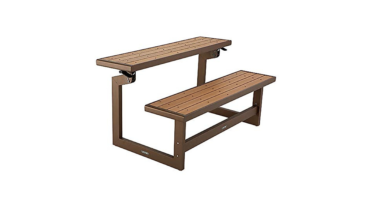 Lifetime 60139 Outdoor Convertible Bench - 55 Inch Mocha Brown