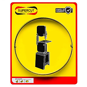 Supercut 80-inch x 1/4-inch x .025 x 10 TPI Carbon Tool Steel Bandsaw Blade (USA Made) for Cutting Wood,Plastics, Non Ferrous Metals