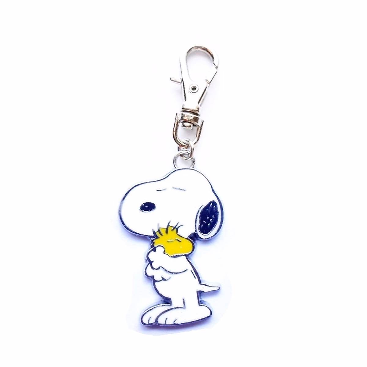 SNOOPY LOVES WOODSTOCK PEANUTS JEWELRY CHARM FOR ZIPPER PULL DOG CAT PET COLLAR PURSE LEASH DIY ETC