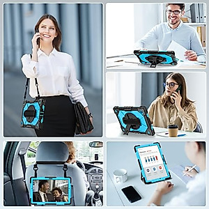 WESOROL Case for Samsung Galaxy Tab A8 10.5 Case,3 Layer Rugged Military Grade Shockproof Case for Galaxy A8 Tablet Case with 360 Rotatable Stand&Hand Strap,Samsung Tab A8 Case(SM-X200/X205/X207)