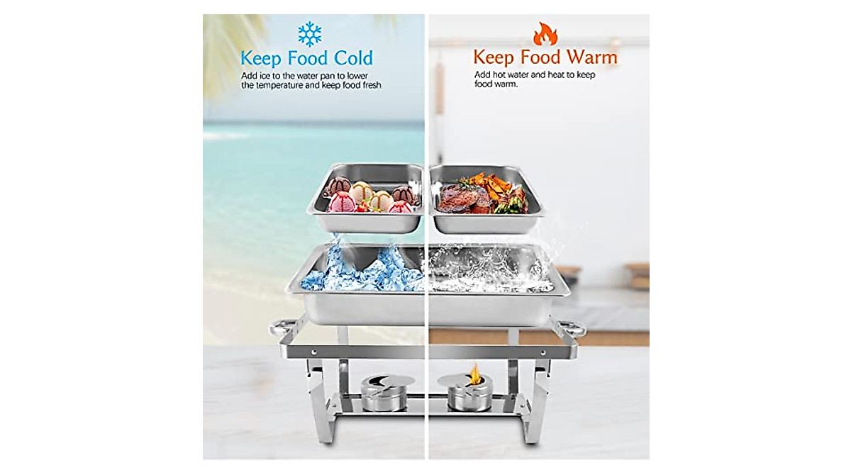 Snowtaros 8QT Chafing Dish Buffet Set for Events