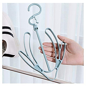 Holibanna 2Pcs Shoes Drying Hanger Plastic Cloth Hanging Dryer Rack Hook for Shoes Home Using (Sky-Blue)