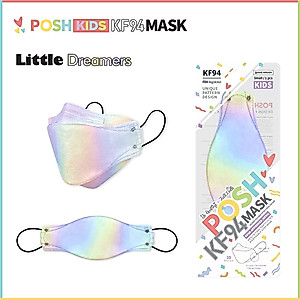 Be Healthy [Pack of 10] Posh KF94 Kids Mask - Little Dreamers (KA20) (MADE IN KOREA), Multicolor