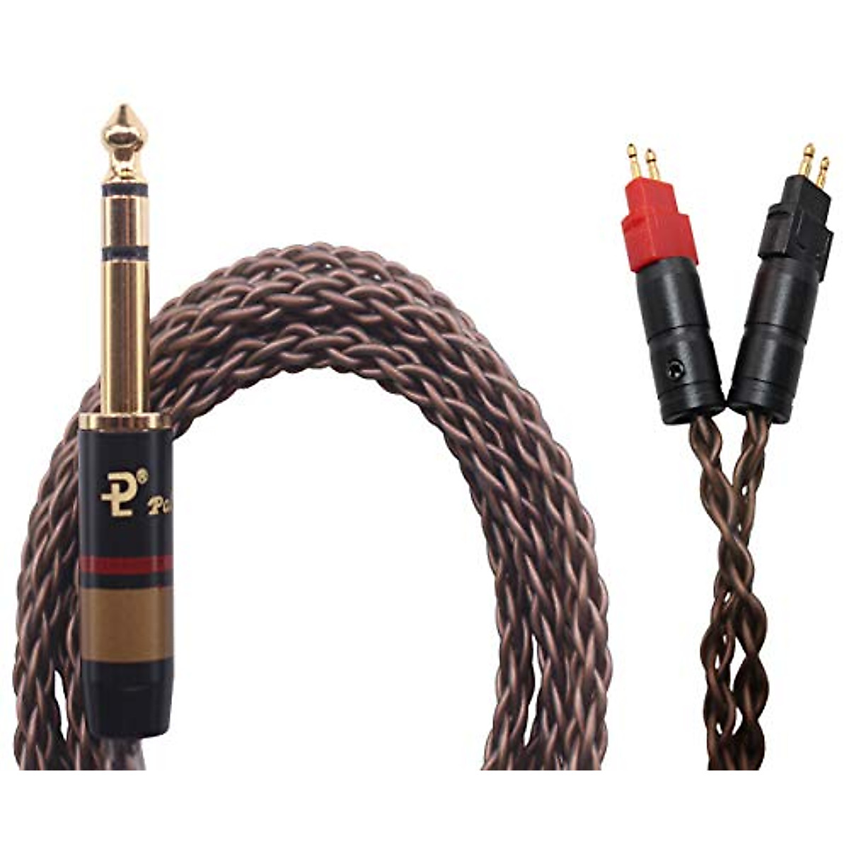 KK Cable MI-O Replacement Audio Upgrade Cable Compatible for HD650 HD600 HD580 HD525 HD565 Headphone, 6.35mm 1/4" TRS Plug, MI-O (2M(6.5ft))