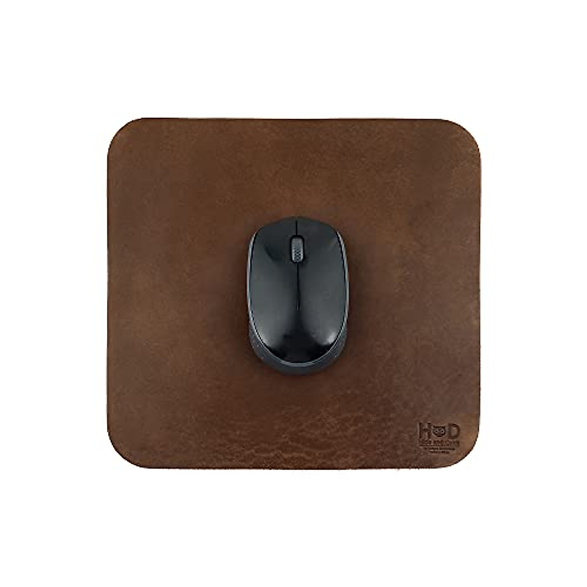 Hide & Drink, Thick Leather Durable Mouse Pad, Executive Work Desk & Office Essentials Handmade (Bourbon Brown)
