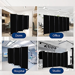 Room Divider and Folding Privacy Screens， 6 Panel Wide Room Divider Wall Screen for Room Separtition, Partition Room Dividers Fabric Panel Wall Dividers Freestanding for Office, Bedroom, Studio Dorm