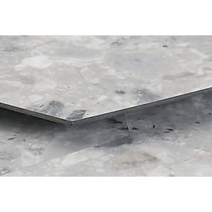 Lucida Surfaces Luxury Vinyl Floor Tiles | Glue Down Adhesive Flooring | 25 Marble and Wood Look Hexagon Shaped Tiles | MosaiCore | 12.25 Sq. Feet