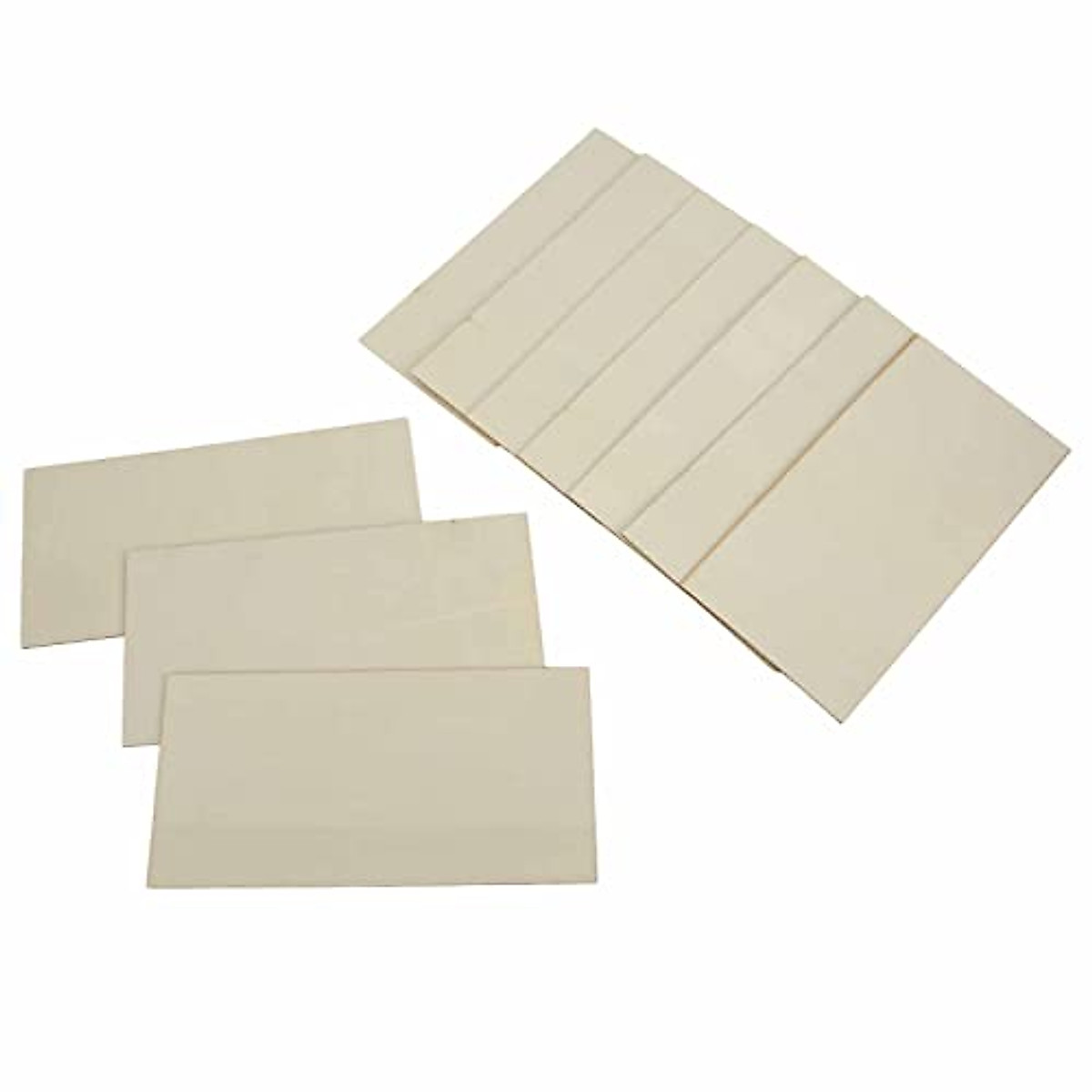 10Pcs Rectangle Blank Wooden Sheets Wood Slices DIY Wood Sheets for Home Decoration Party Ornaments