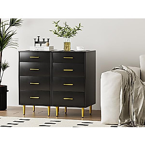 Semiocthome White Chest of 4 Drawers with Glasstop and Velvet Lining, Vanity Desk Side Cabinet for Jewelry Display, Tall Nightstand for Bedroom, Storage Cabinets Jewelry Storage Drawer for Women