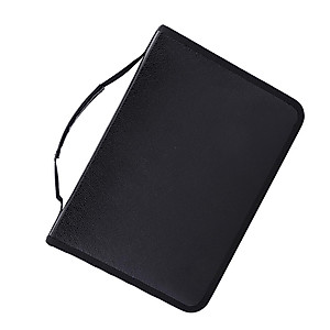 150 Slots Colored Pencil Case,Deluxe PU Leather Fabric Large Capacity Gel Pens Watercolor Pencils Holder Organizers Bag with Zipper,Handle (black)