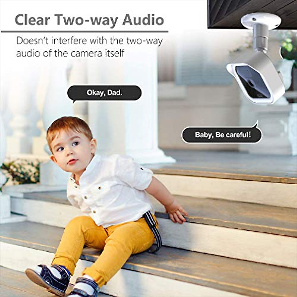 All-New Blink Outdoor Camera Housing and Mounting Bracket, 3 Pack Protective Cover and 360 Degree Adjustable Mount with Blink Sync Module Outlet Mount for Blink Camera Security System (White)