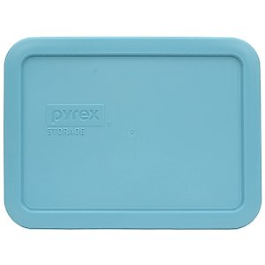 Pyrex 7210-PC Surf Blue Plastic Rectangle Replacement Storage Lid, Made in USA