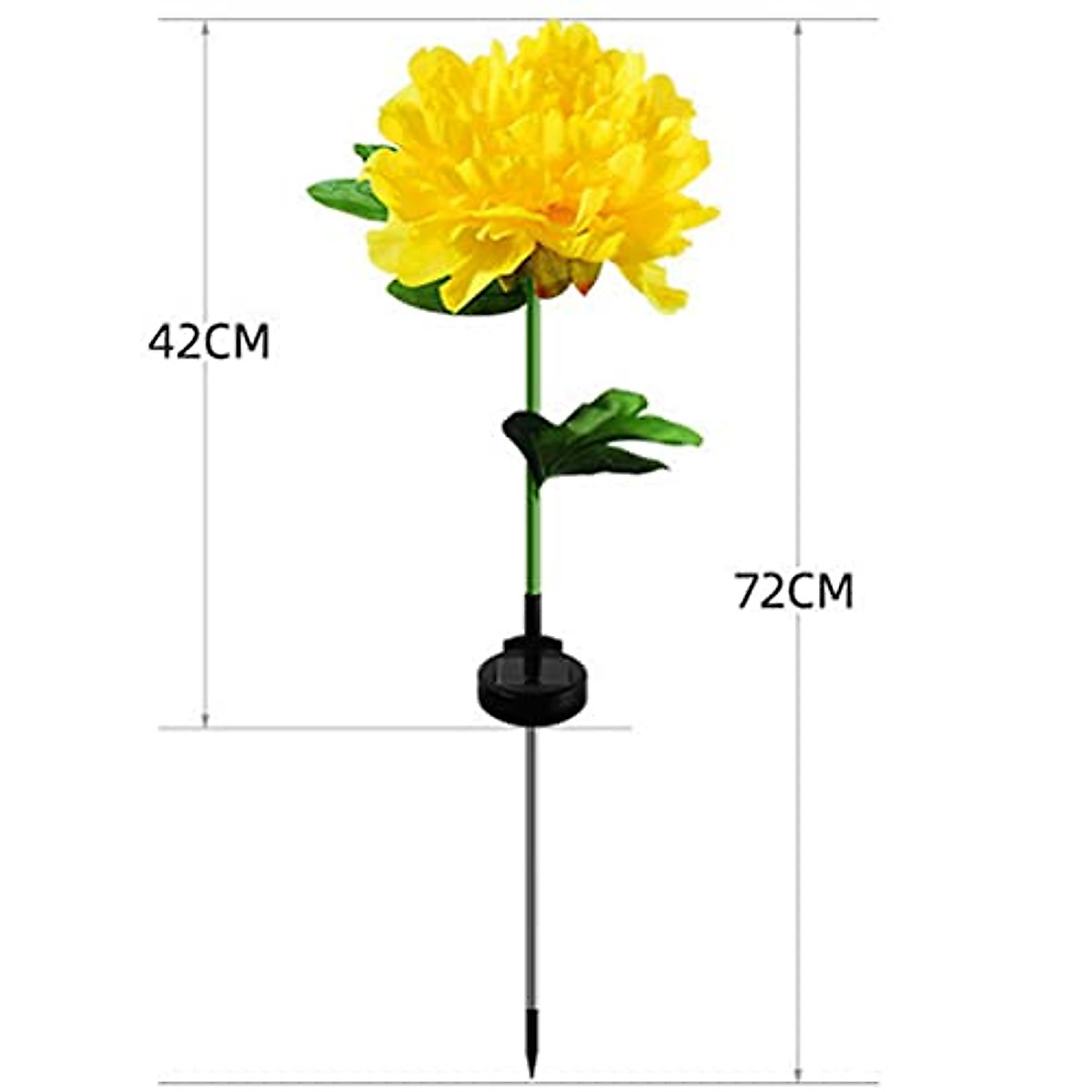 Aolyty Solar Flower Garden Lights, Single Head Solar Peony Light, Outdoor Decoration Solar Stake Lights, 2 Pack IP65 Waterproof LED Landscape Light for Pathway Walkway Patio Lawn Garden (Purple)