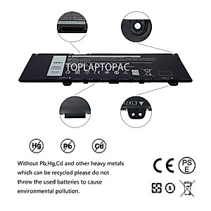 Eleskylaptop New 11.4V 38Wh F62G0 CHA01 RPJC3 Battery Compatible with Dell Vostro 5370 Inspiron 13 5370 7370 7373 Series