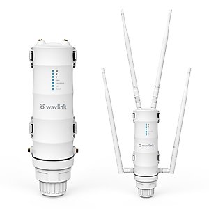 WAVLINK AC1200 Outdoor WiFi Extender Long Range WiFi Extender, Dual Band 2.4GHz+5GHz Weatherproof Outdoor Access Point with PoE Powered and Gigabit Ethernet, Supports Mesh Extender, AP, Repeater Mode