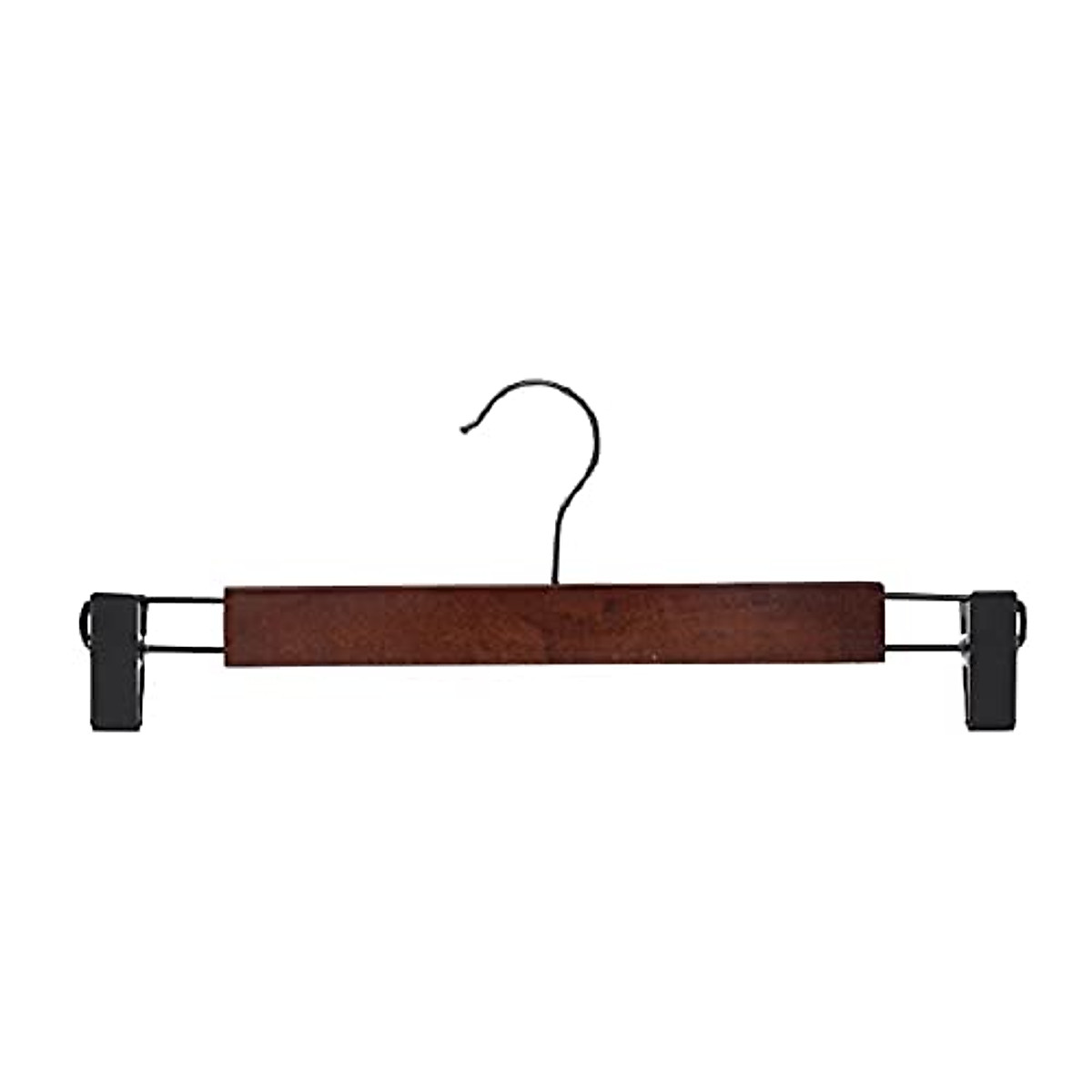 Wooden Pants Hangers Non Slip Grip Clips 360° Swivel Hook Solid Wood (13 inch) TPAG102910