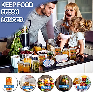 Mason Jar Vacuum Sealer, Electric Vacuum Jar Sealer For Food Saver, 6-in-1 Handheld Vacuum Pump Fits Wide and Regular Mouth Mason Jars for Vacuum Canning Seal Containers