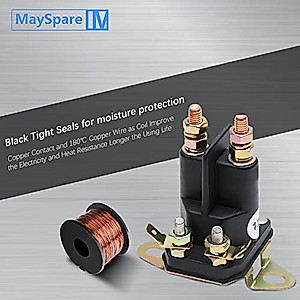 MaySpare 4 Pole Starter Solenoid Relay Switch 145673 Compatible with Briggs & Stratton Engine MTD Sears and Craftsman LT1000,Poulan Husqvarna 146154 145673 73233 109081X