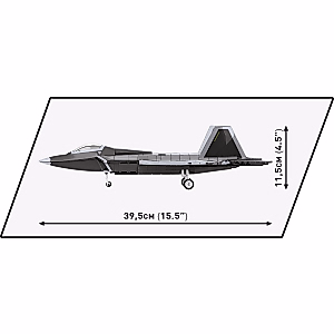 COBI Armed Forces Lockheed F-22 Raptor, Black & White