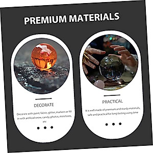 CIYODO 10pcs DIY Snow Globe Glass Food Jars Globe Light Bulbs Mini Jar Snow Globe Screw Off Cap Plastic Snow Globe DIY Water Globe DIY Globe Snow Globes Empty Snow Globes Transparent Cake