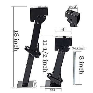 Set of 2 Trailer Stabilizer Leveling Jacks Folding Telescoping Legs for Travel RV Camper - 1000lbs Capacity Each