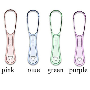 IKAAR Tongue Scraper Cleaner 100% BPA Free Tongue Scrapers for Healthy Oral Care, Easy to Use, Help Fight Bad Breath (4 Pack)