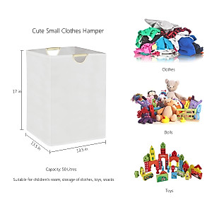 50L Small Laundry Basket, Waterproof Laundry Clothe Hamper, Cute Laundry Hamper with Wooden Handle for Laundry Room, Bathroom, Living Room