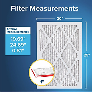 Filtrete 20x25x1, AC Furnace Air Filter, MPR 1000, Micro Allergen Defense, 2-Pack (exact dimensions 19.688 x 24.688 x 0.84)