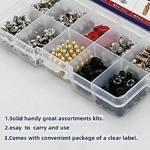227pcs Personal Computer Screws PC Standoff M3 M5 M6 Phillips Head Assortment Kit for Hard Drive Computer Case Motherboard Fan Power Graphics