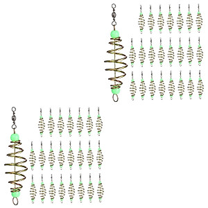 INOOMP 48 Pcs Fishing Cage Carbon Steel Carp Carp Feeder Cage Holder