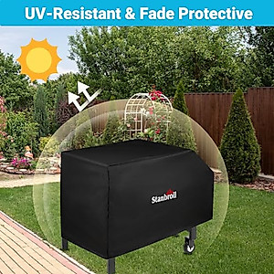 Stanbroil 28" Griddle Cover for Blackstone 2 Burner Grills, 600D Heavy Duty Waterproof Anti-UV Canvas Flat Top BBQ Cover for Blackstone 28" Outdoor Cooking Gas Grill Griddle