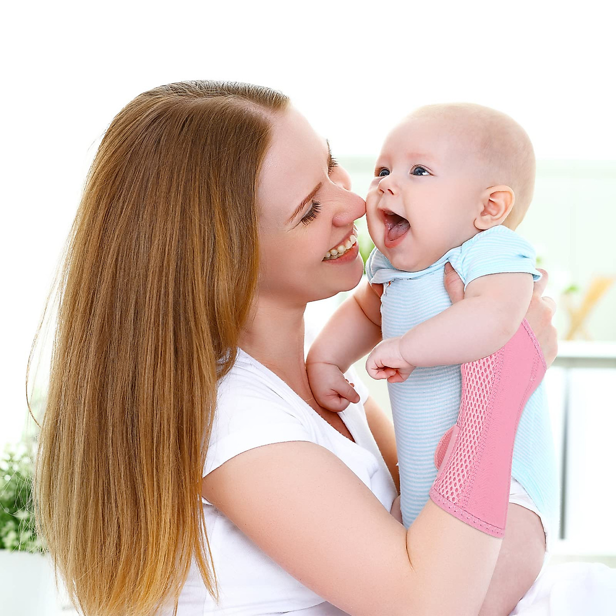 2 Pieces Wrist Brace Carpal Tunnel for Men Women Arthritis Wrist Brace Protector Night Sleep Removable Wrist Support Carpal Tunnel for Helping People Have a Better Sleep(Small/Medium,Pink)